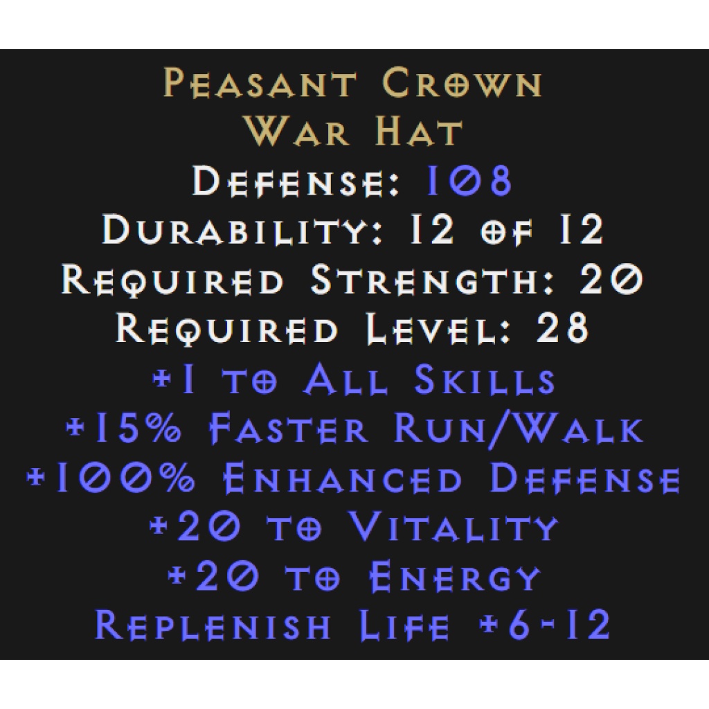 Peasant Crown - Diablo 2 store