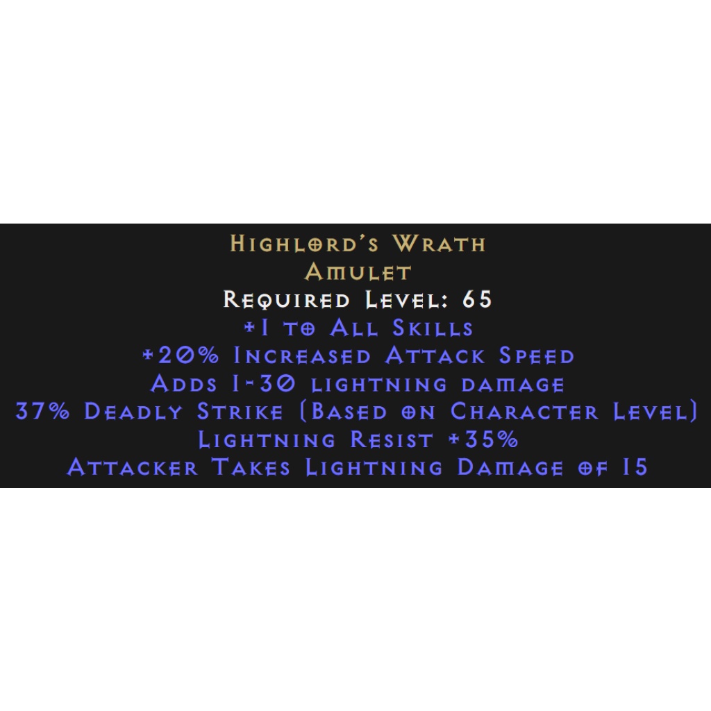 Highlord's Wrath - Diablo 2 store